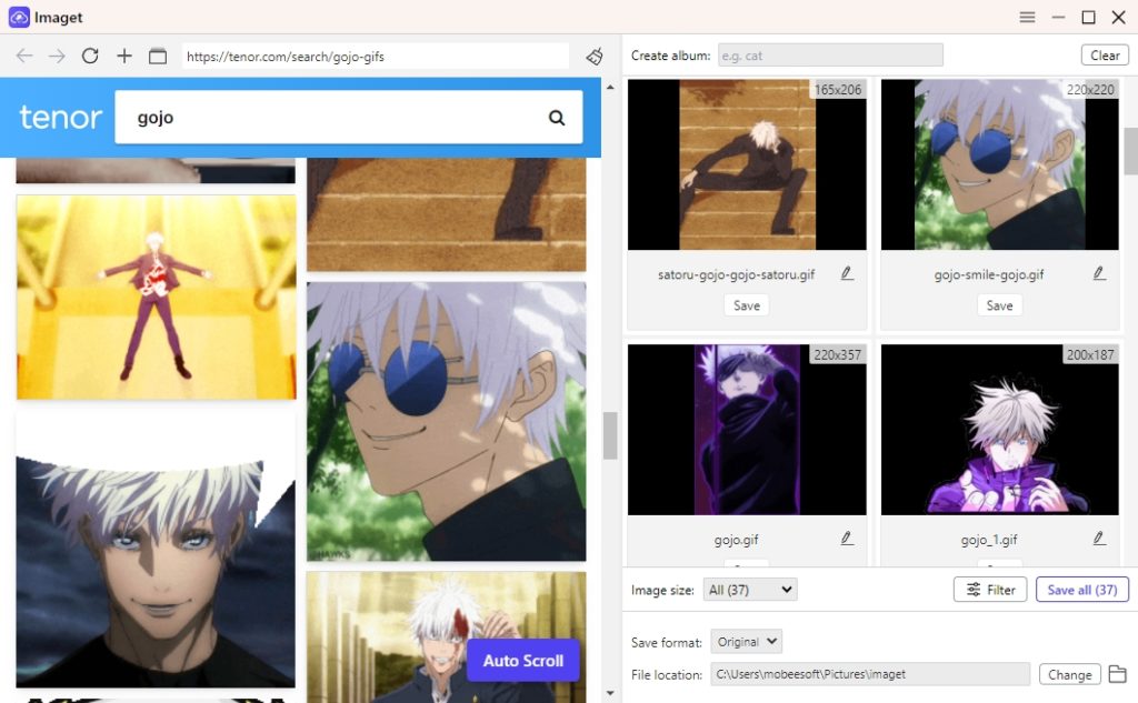 最流行的五条悟 GIF 以及如何批量下载它们 - Imaget