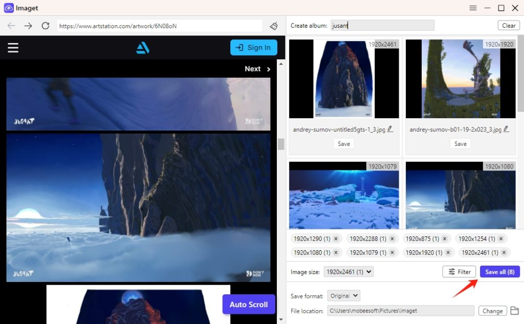 How to Download Artworks from Artstation? - Imaget