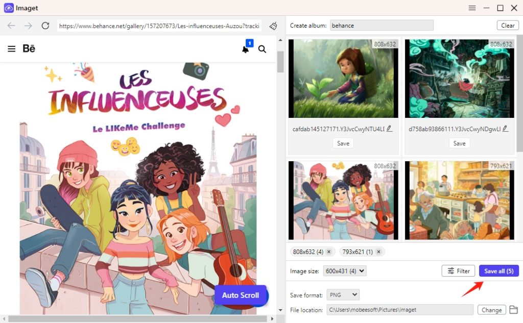 How to Download Images from Behance? - Imaget