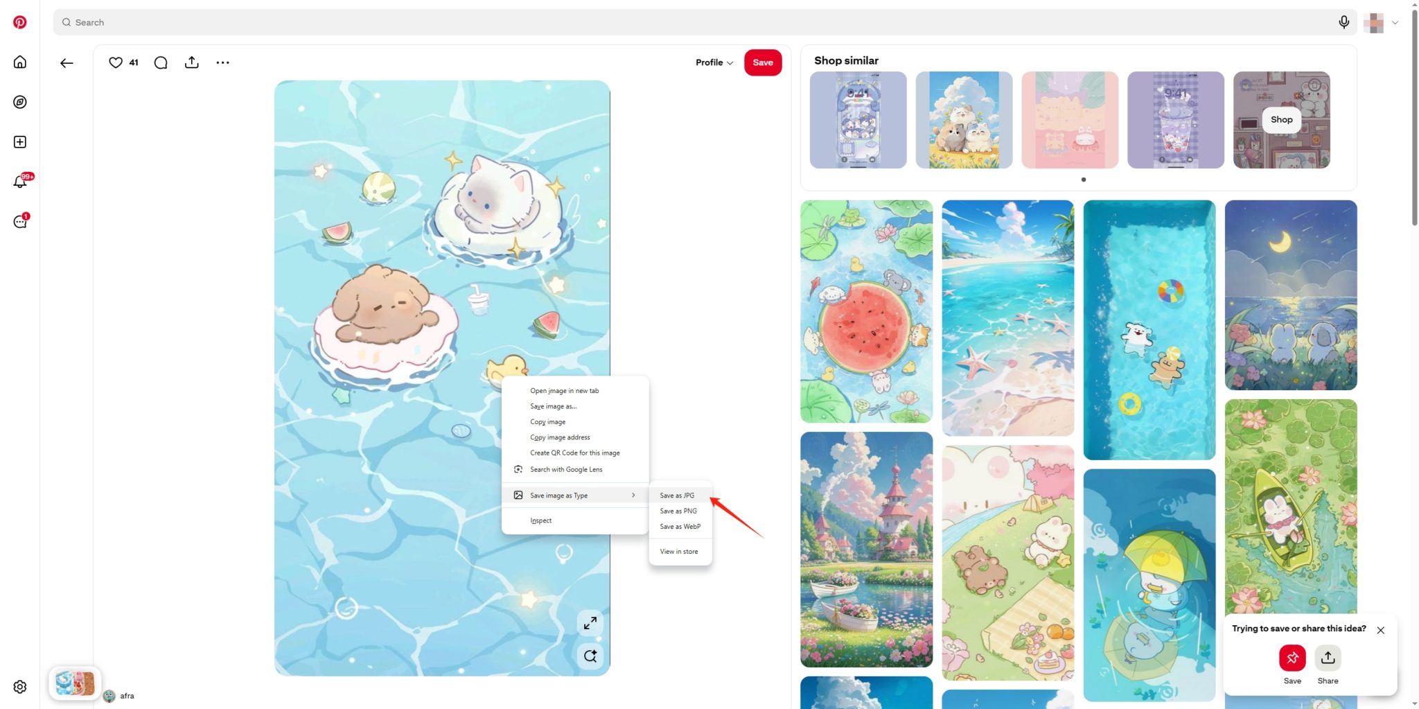 Come scaricare le immagini di Pinterest in formato JPG? - Imaget