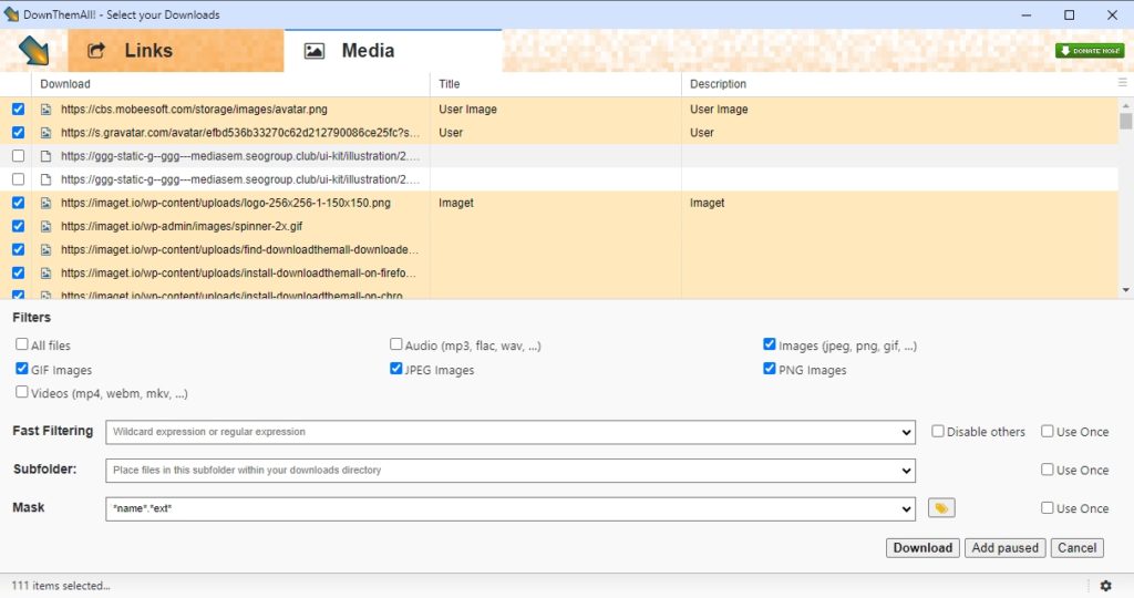 How to Use DownloadThemAll Extension? - Imaget