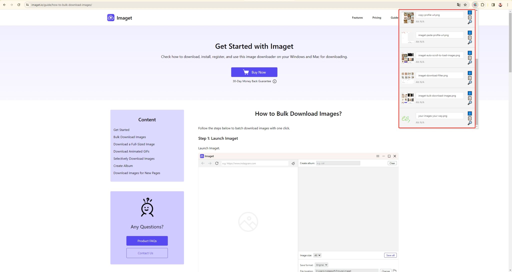 How to Extract Images from Website or URL? - Imaget