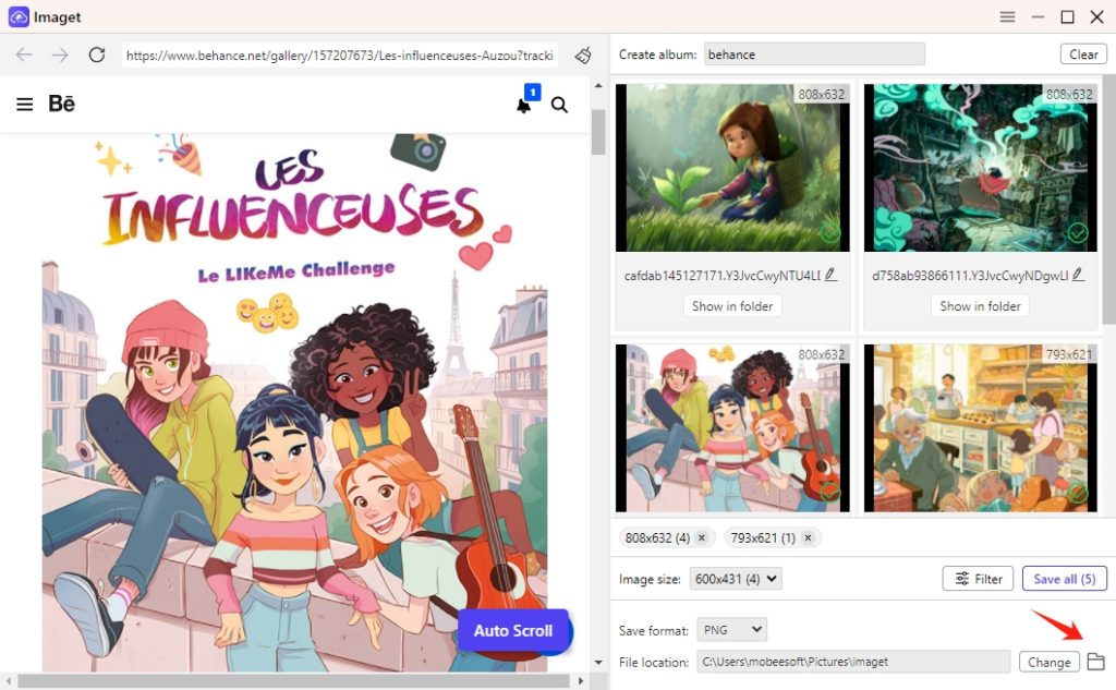 How to Download Images from Behance? - Imaget