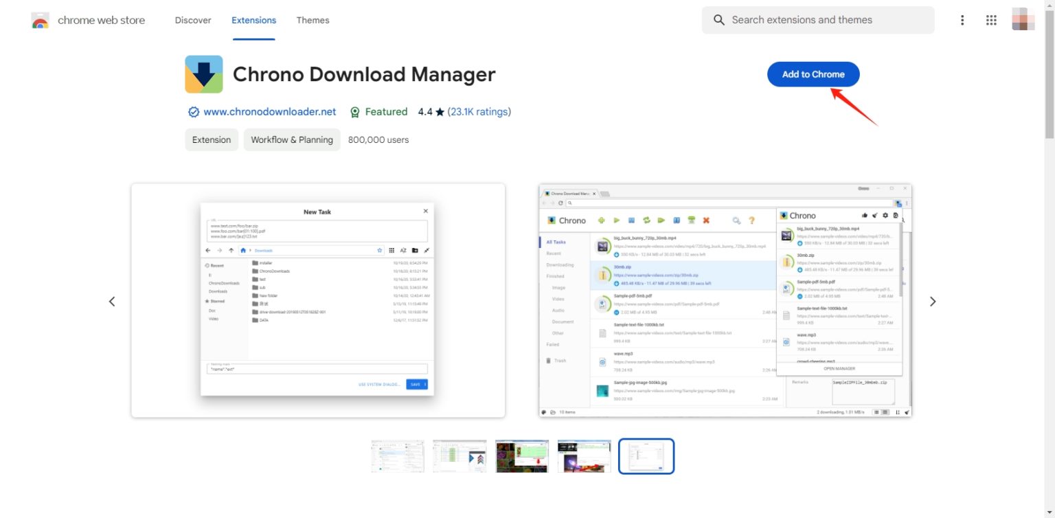 How to Use Chrono Download Manager to Download Images from Web? - Imaget
