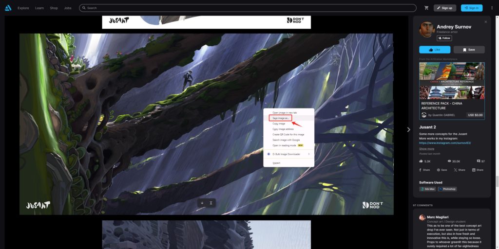 How to Download Artworks from Artstation? - Imaget